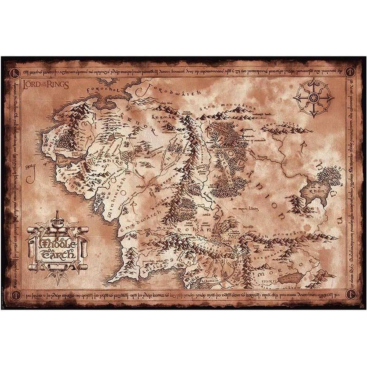 The Lord of the Rings Map Maxi Poster – Geek-Aboo