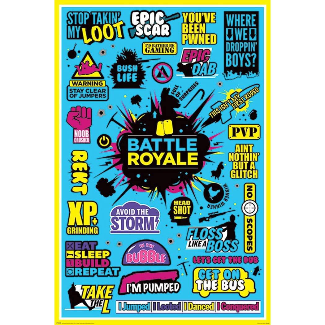 Fortnite Battle Royale Infographic Maxi Poster – Geek-Aboo