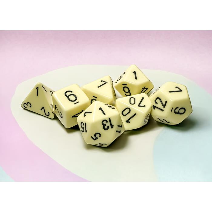 CHESSEX - Opaque Poly 7 Set Yellow/Black – Geek-Aboo